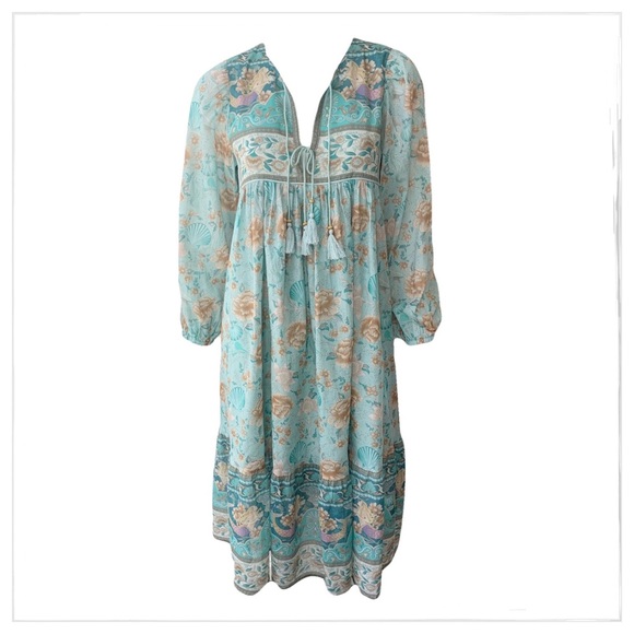 Spell | Dresses | Spell The Gypsy Seashell Boho Dress Seafoam | Poshmark
